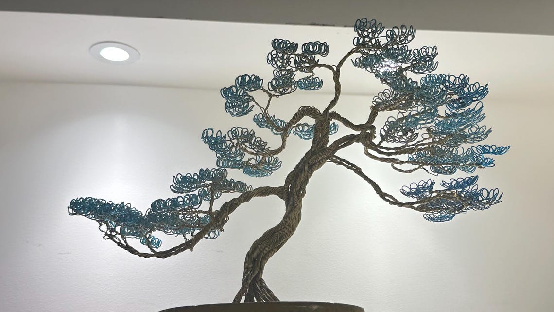 Handmade Wire Bonsai Tree - Unique Aluminium Sculpture - Etsy