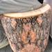 Tree Stump Pouf Ottoman: Velvet Fabric Cylinder Floor Cushion - Etsy