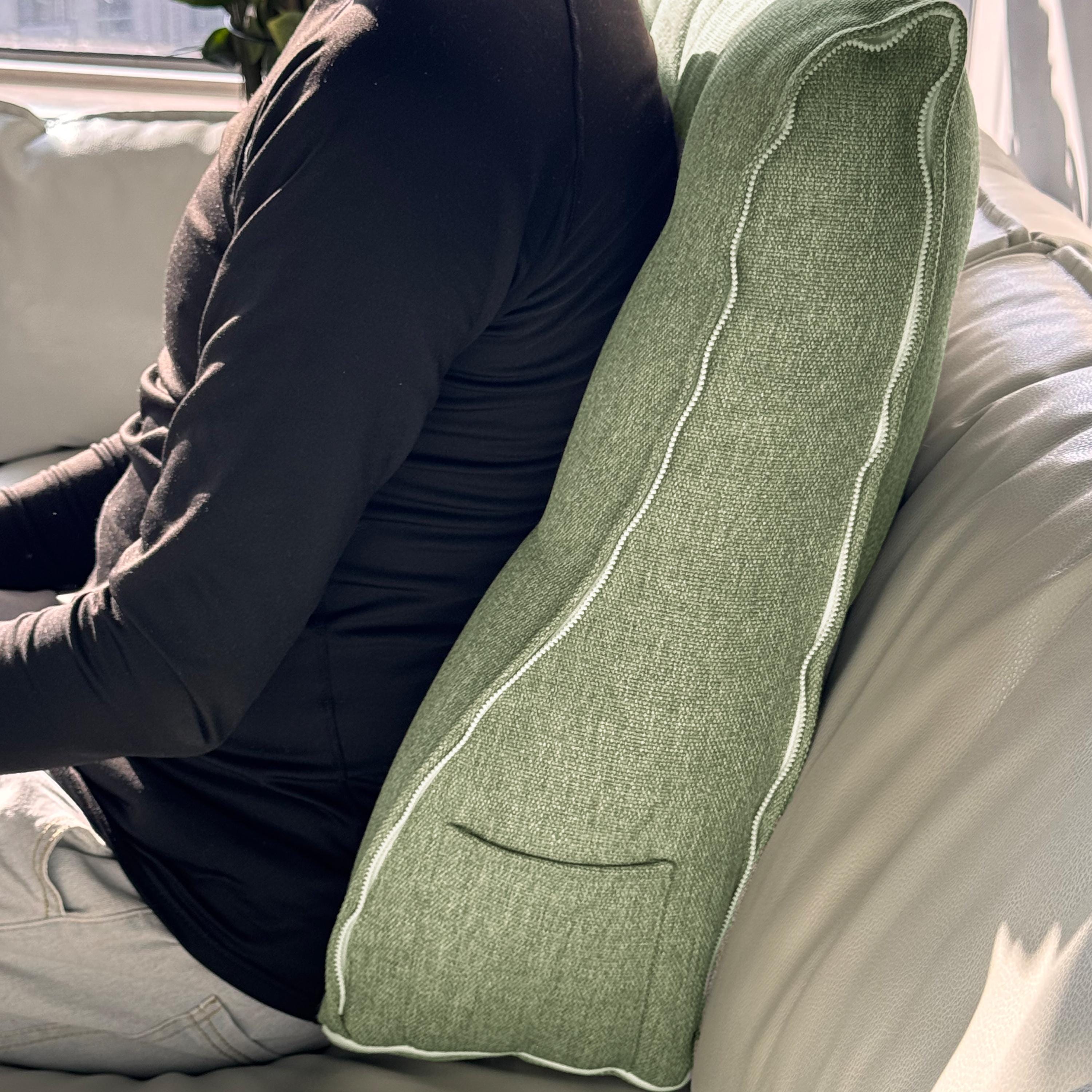 Button Tufted Wedge Pillow: Linen Blend Bed Rest Reading Pillow - Etsy