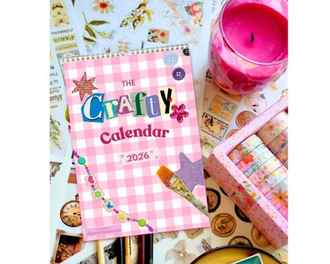 PRINTABLE A4 Craft Themed 2026 Monthly Calendar for Crafty Girls ...