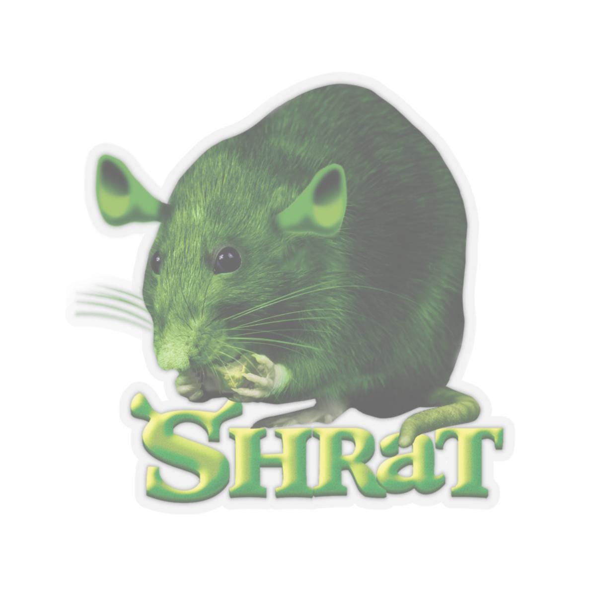 Shrek Rat Meme Sticker, Funny Vinyl Decal, Laptop Decal, Waterproof ...