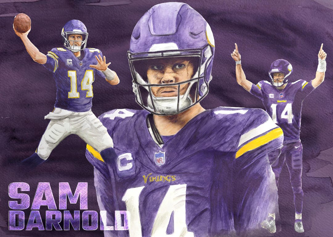 Sam Darnold - Art Print - Watercolor Paintings, Digital Print - Etsy