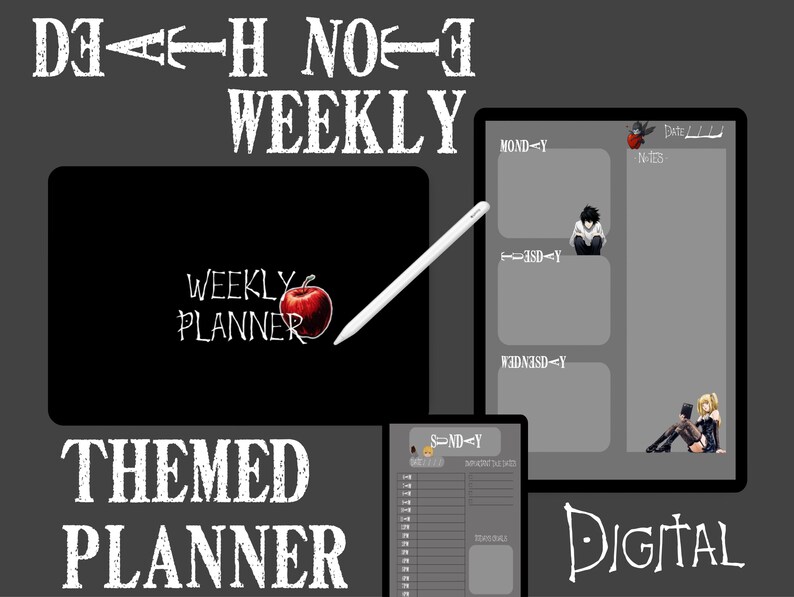 Super Cute, Death Note Weekly and Daily Planner - Etsy