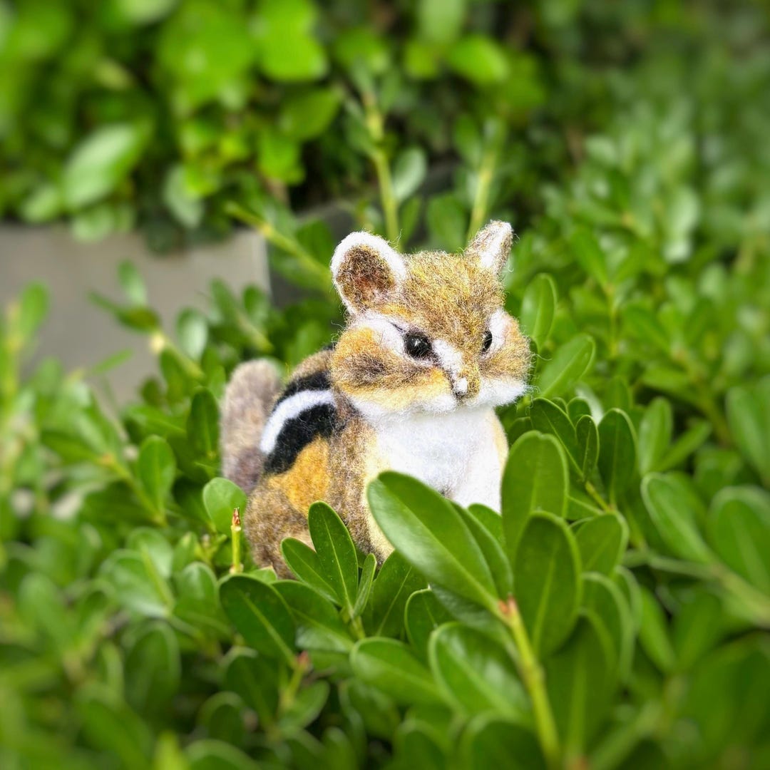 Handmade Needle Felted Chipmunk-forest Animals-realistic & Adorable ...