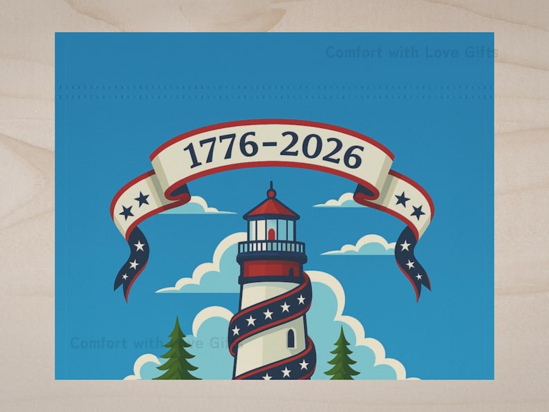 250th Anniversary Lighthouse Garden & House Flag 1776-2026 Patriotic ...