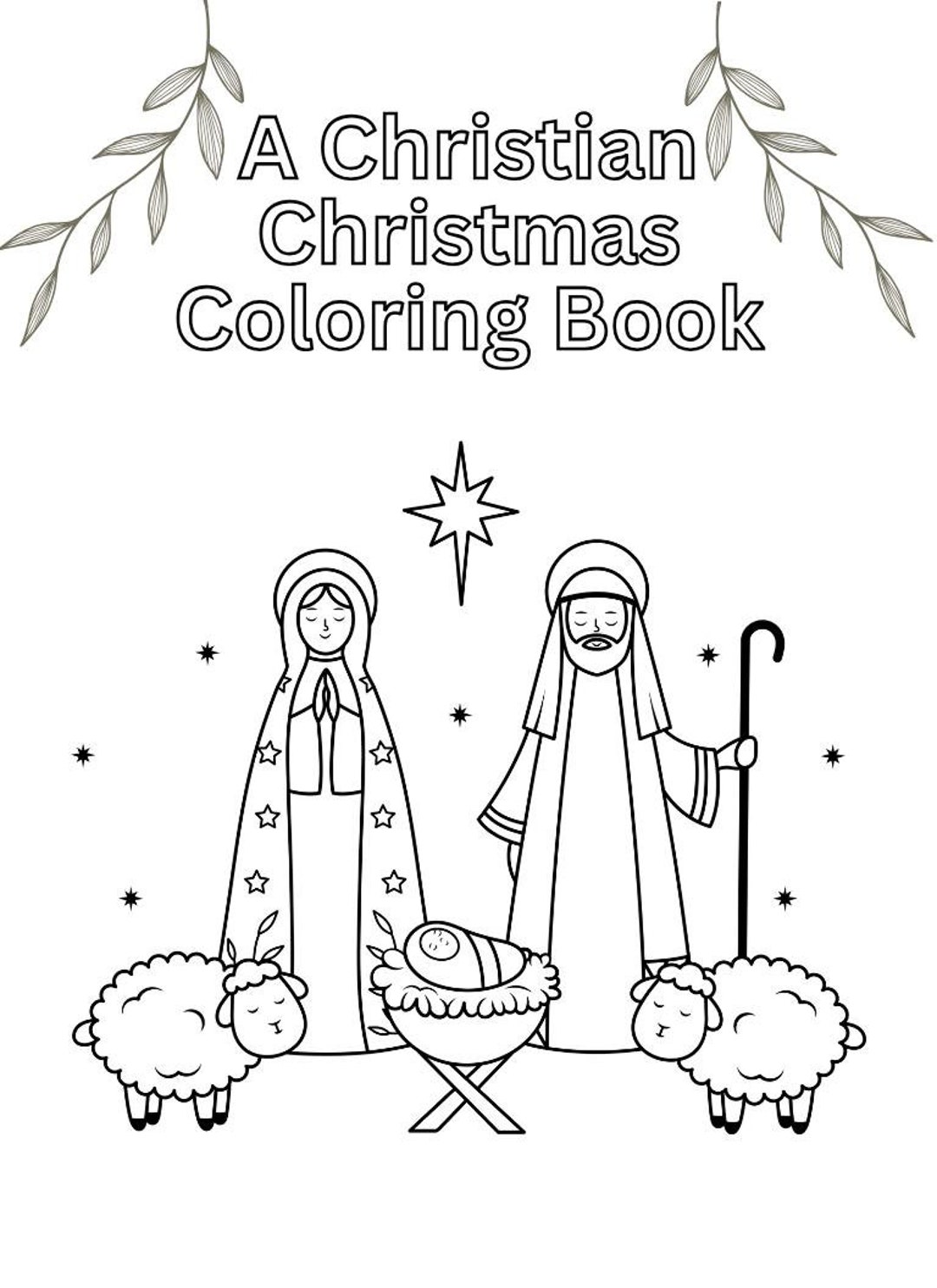Christian Christmas Coloring Book - Etsy