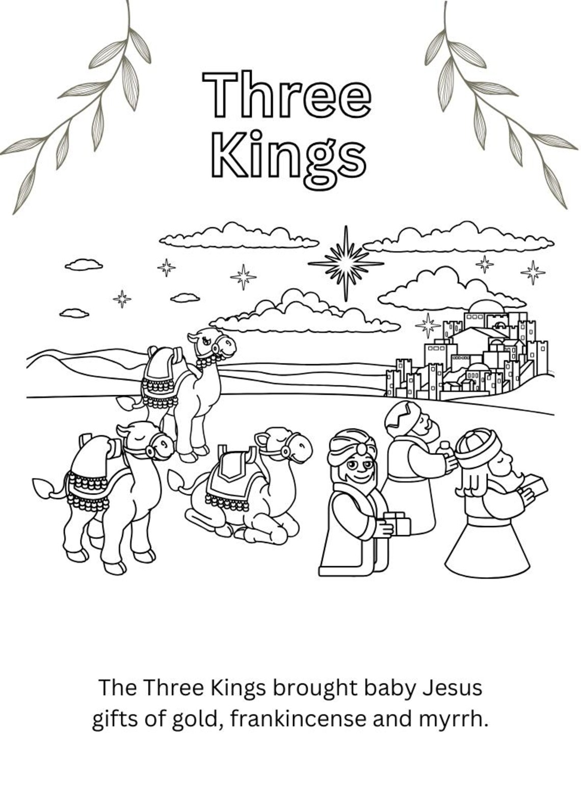 Christian Christmas Coloring Book - Etsy
