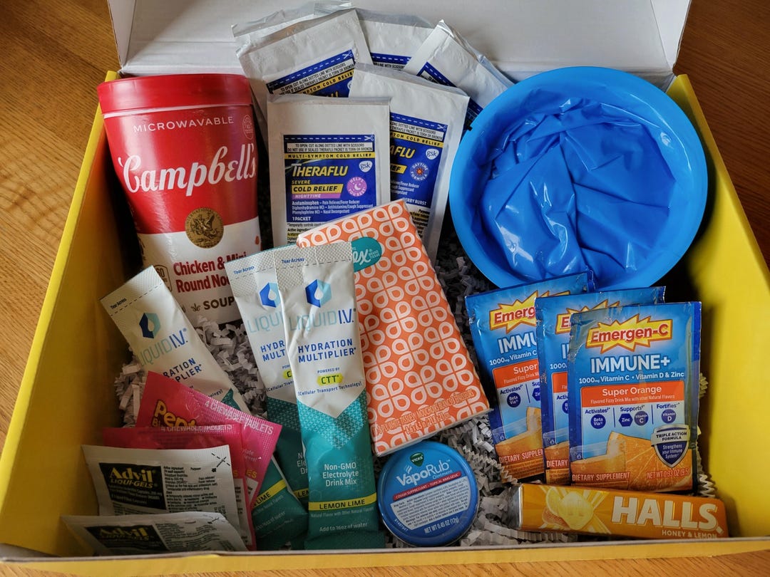 Get Better Quick Sick Kit Gift Cold, Flu, Stomach Bug Care Package - Etsy