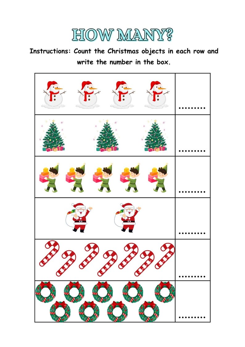 Printable Christmas Activity and Colouring Book for Kids: Educational ...