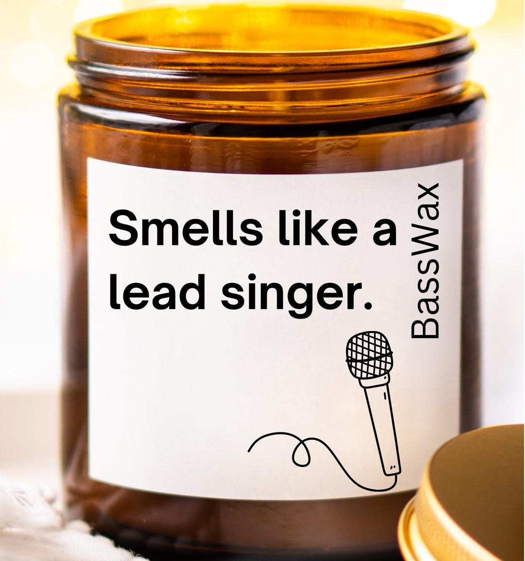 Smells Like a Lead Singer, Funny Musician Candle Gift, Music Lover Home ...