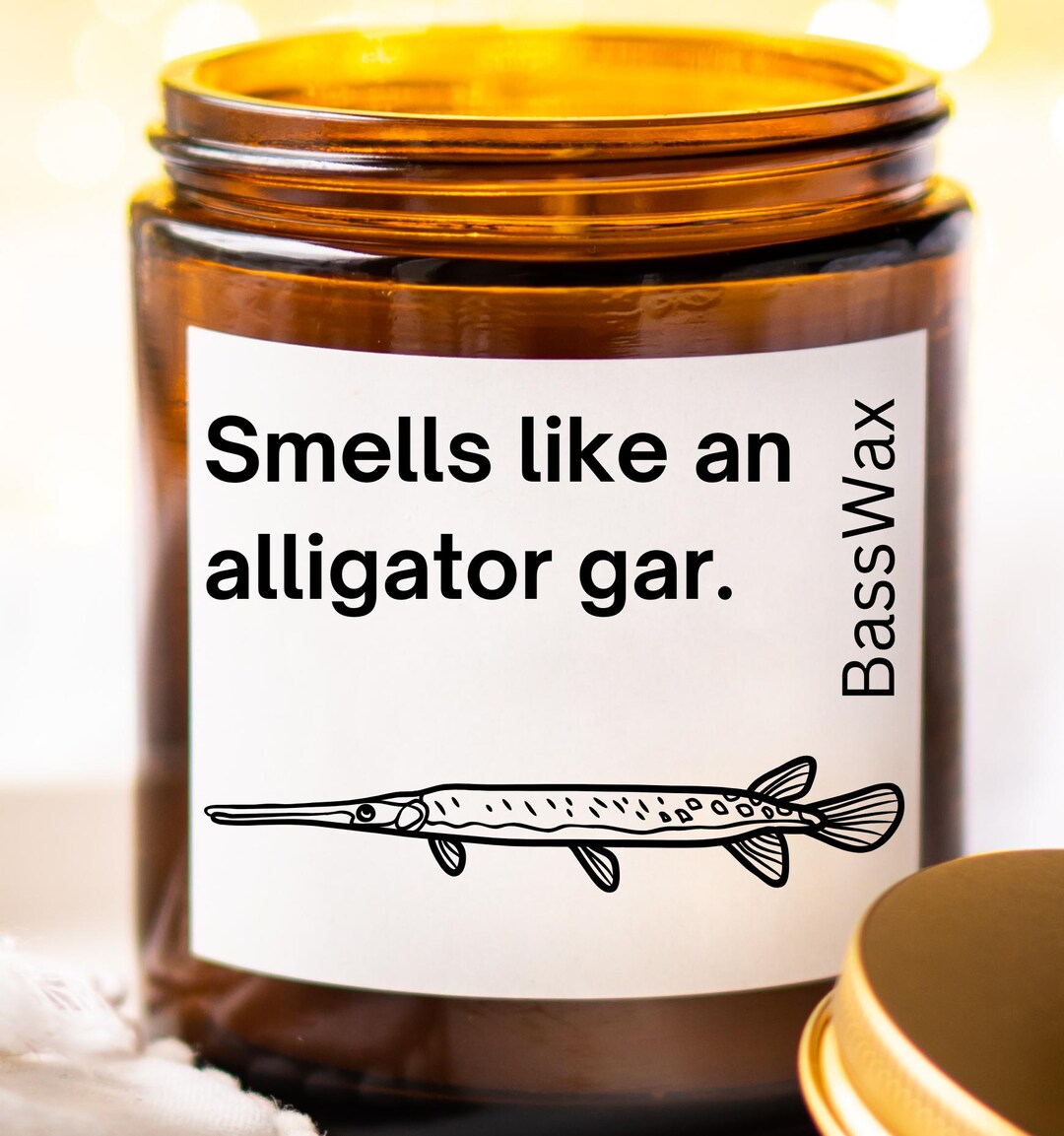 Smells Like an Alligator Gar, Funny Fisherman Candle Gift, Fishing ...