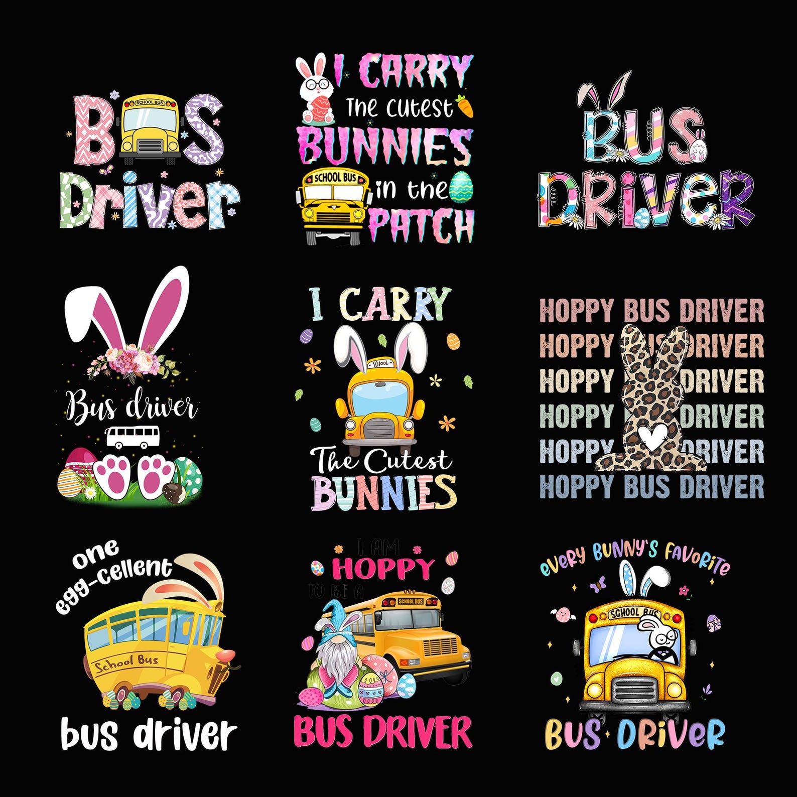 Bus Driver Easter Png, School Bus Driver Png, I Carry the Cutest ...