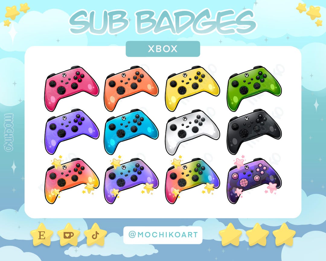 Xbox Controller Sub Badges, Bit Badges, Emotes, Channel Points Twitch ...