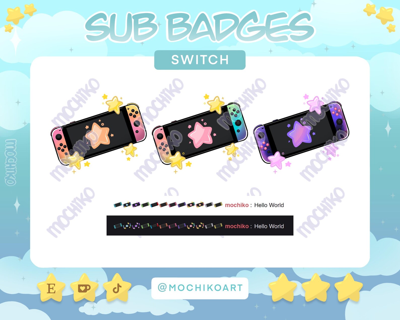 Switch Console Sub Badges, Bit Badges, Emotes, Channel Points | Twitch ...