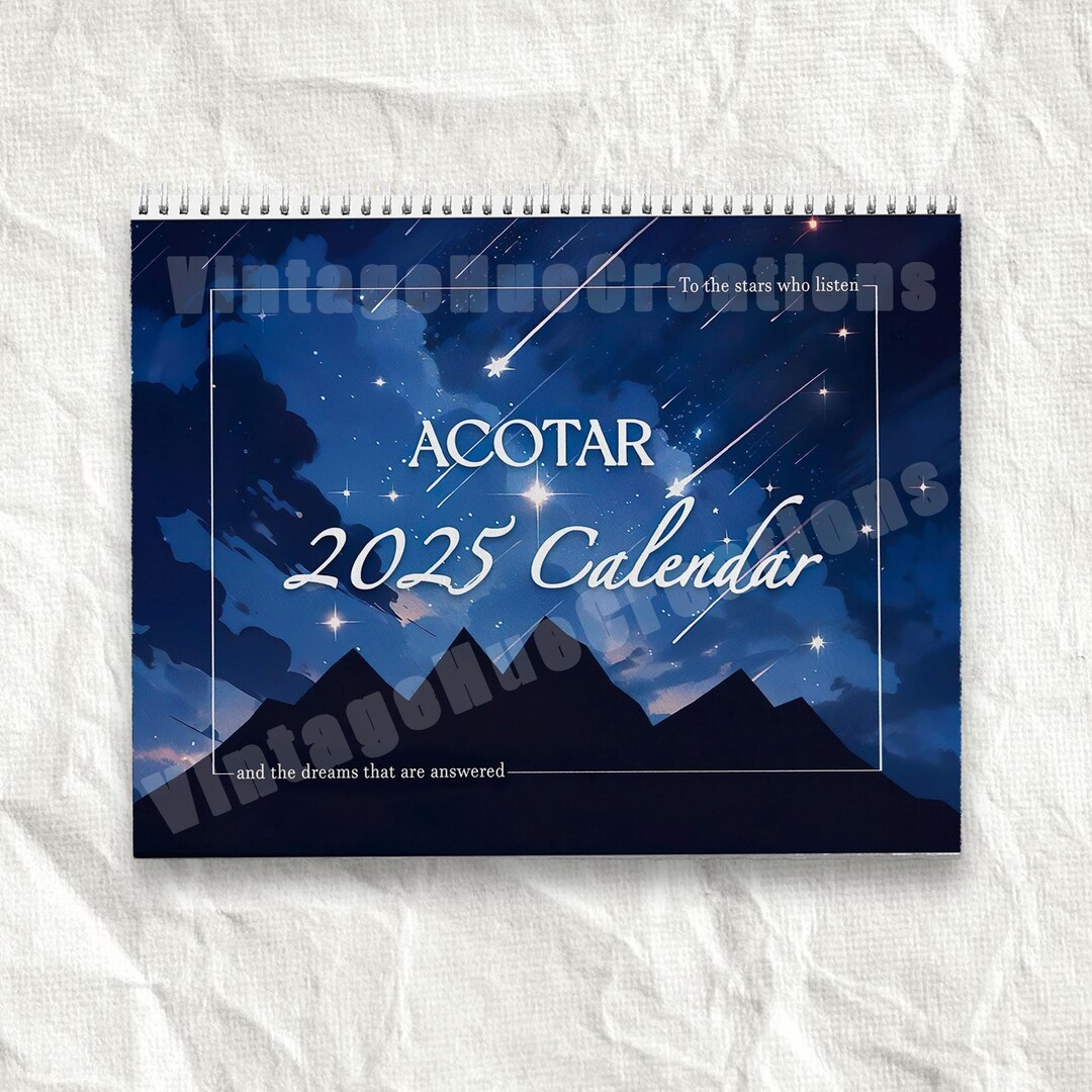 ACOTAR 2025 Calendar A Court of Thorns and Roses Booktok Art Print ...