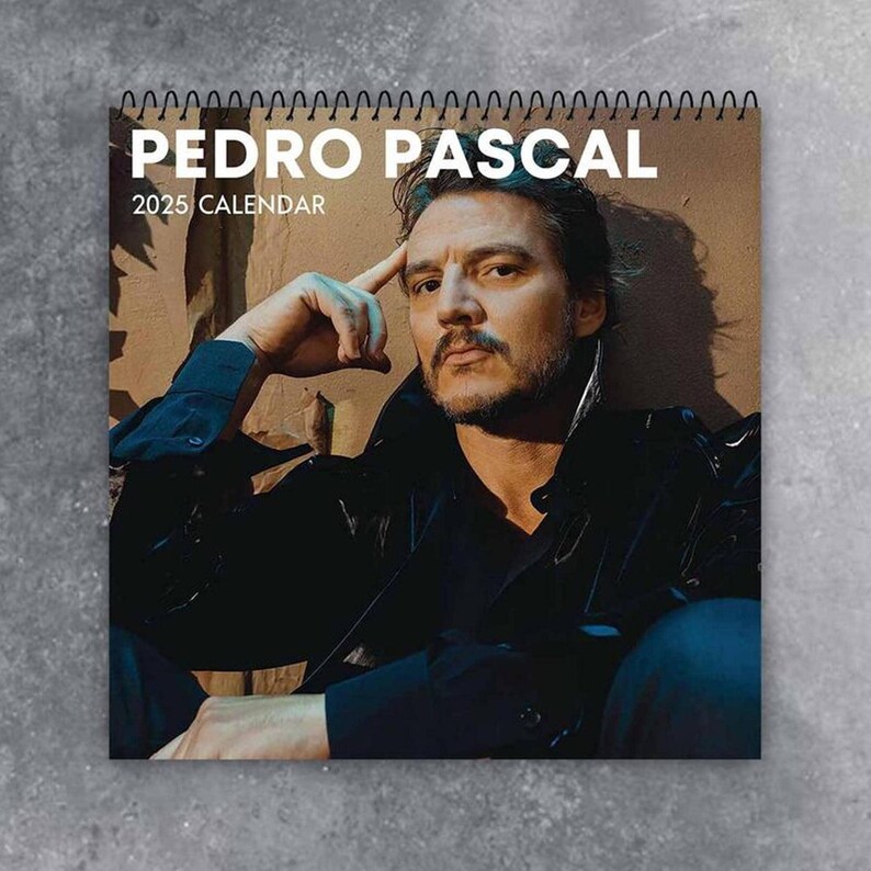 Pedro Pascal 2025 Wall Calendar Planner, Unique Holiday Gift, Fan Gift ...