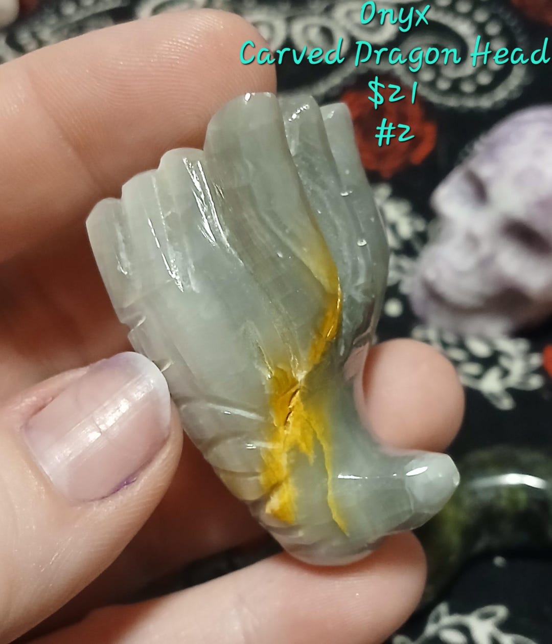 Onyx Dragon Head Carvings - Etsy