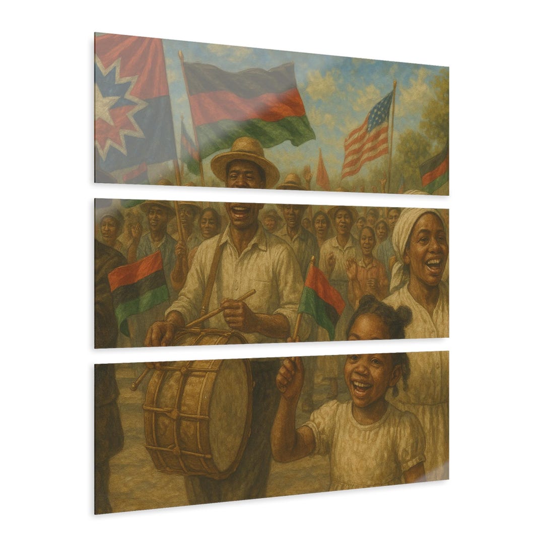 Juneteenth Celebration Acrylic Prints, Triptych Wall Art Print ...