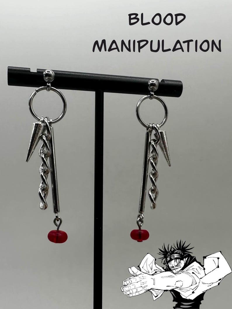 Blood Manipulation | Subtle Anime Inspired Cursed Technique Earrings ...