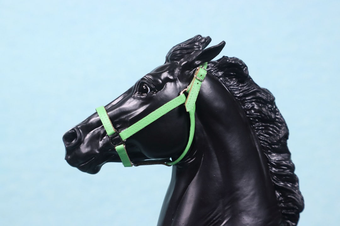 Lime Green Leather Halter for Breyer Traditional 1:9 Scale Model Horses ...