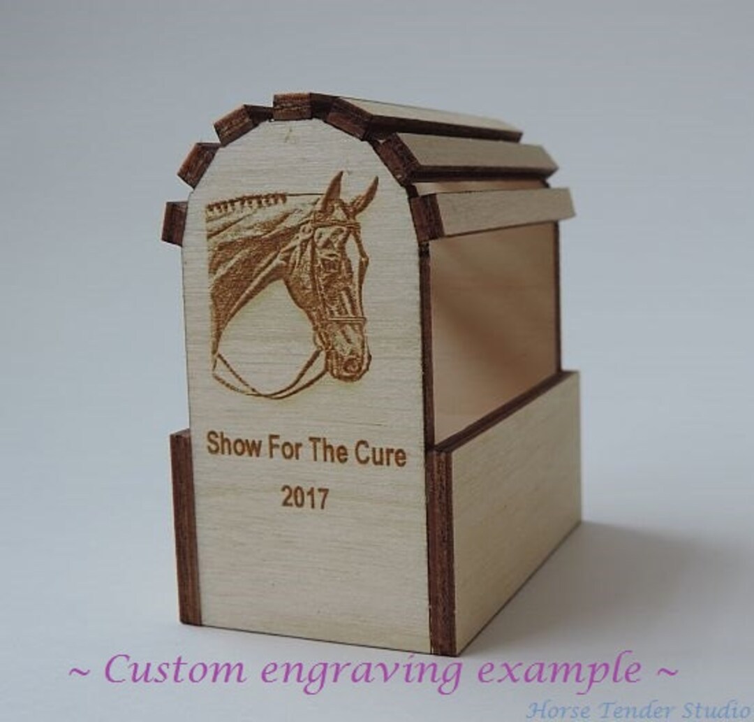 MADE TO ORDER - Engraved Wooden Saddle Stand for 1:9 Scale Model Horses ...