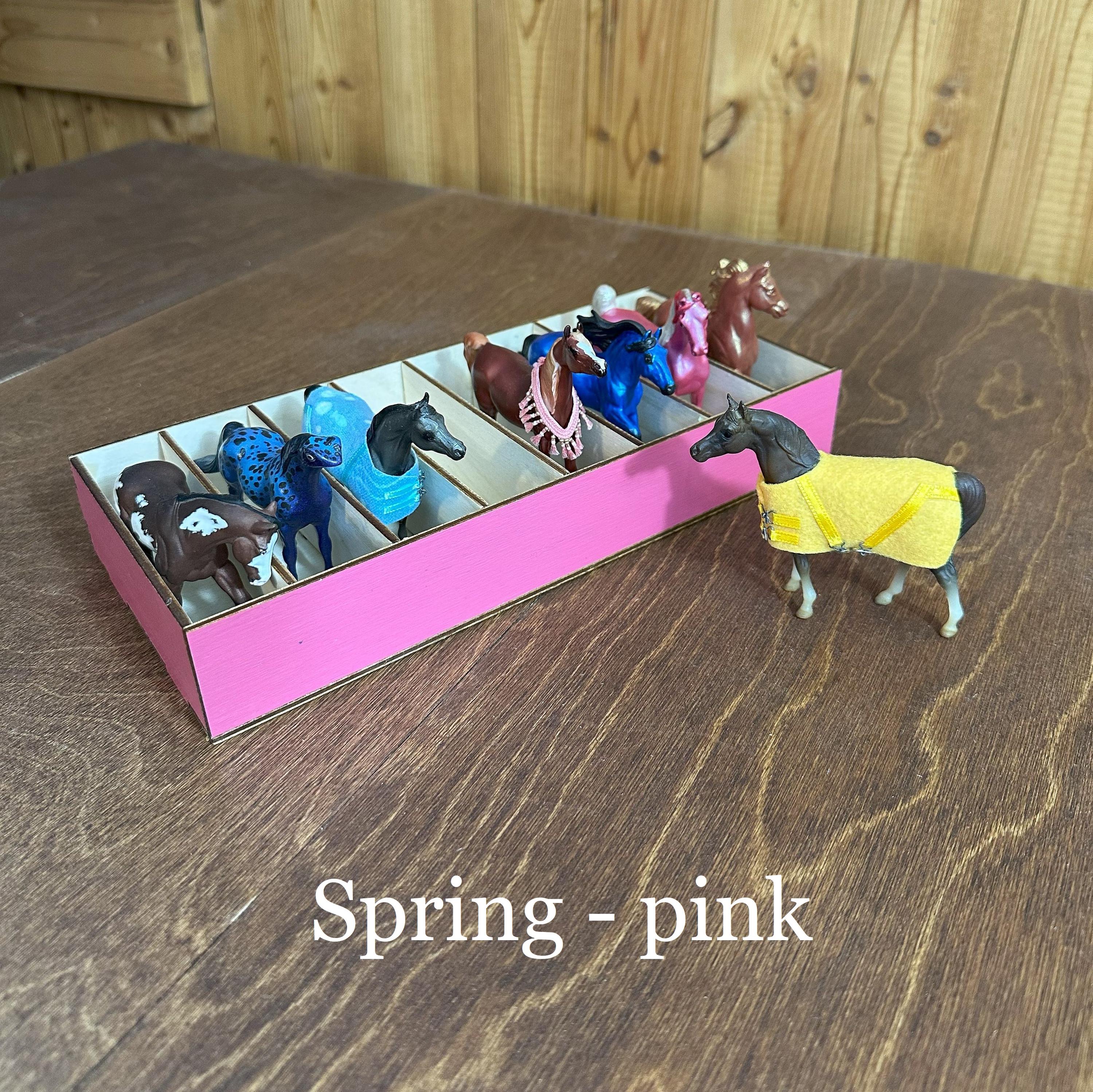 Breyer Stablemates Holder - 10" Wooden Display Stand for 8 Horses ...