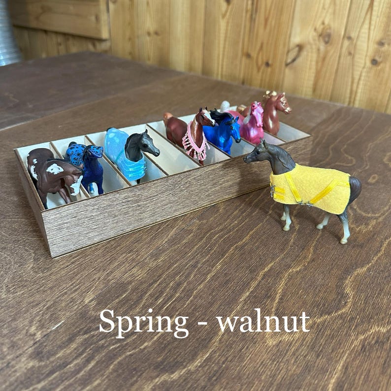 Breyer Stablemates Holder - 10" Wooden Display Stand for 8 Horses ...