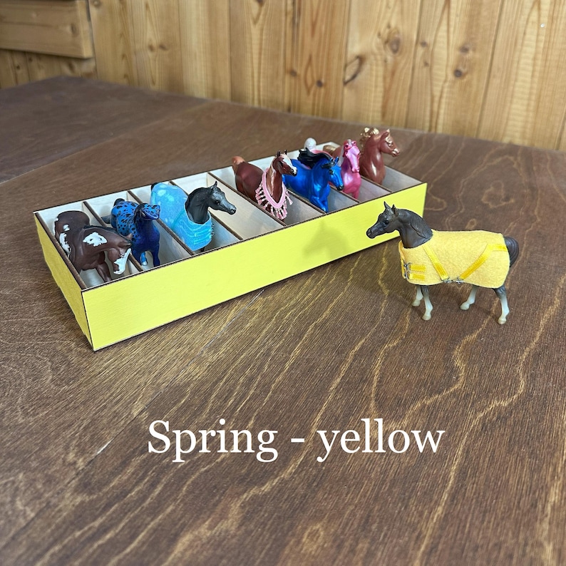 Breyer Stablemates Holder - 10" Wooden Display Stand for 8 Horses ...
