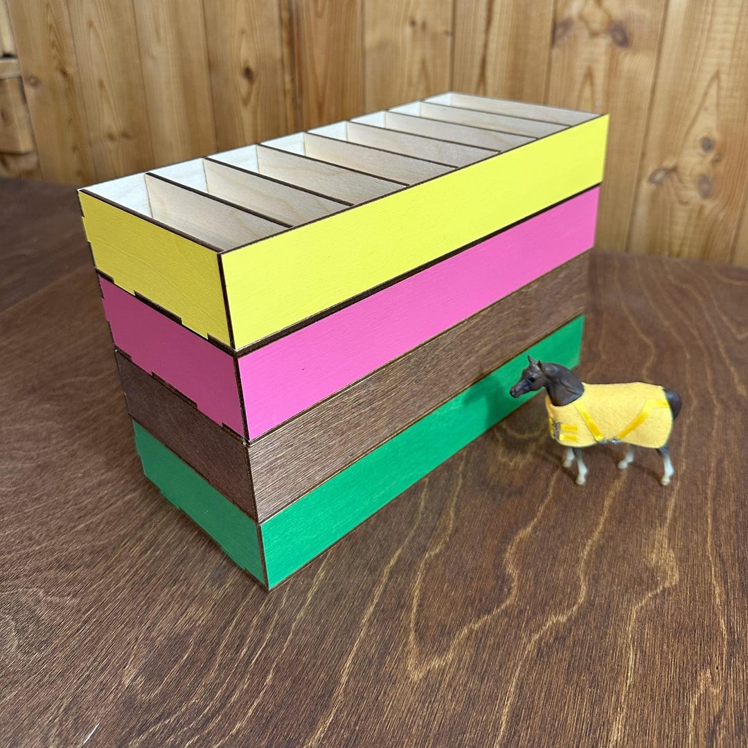 Breyer Stablemates Holder - 10" Wooden Display Stand for 8 Horses ...
