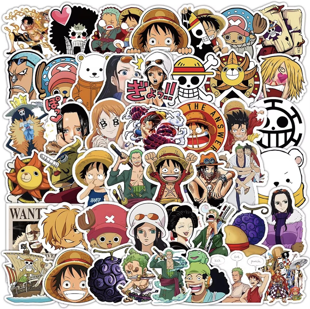 One Piece Stickers: Luffy Zoro Nami Usopp Nico Robin. Stickers on the ...