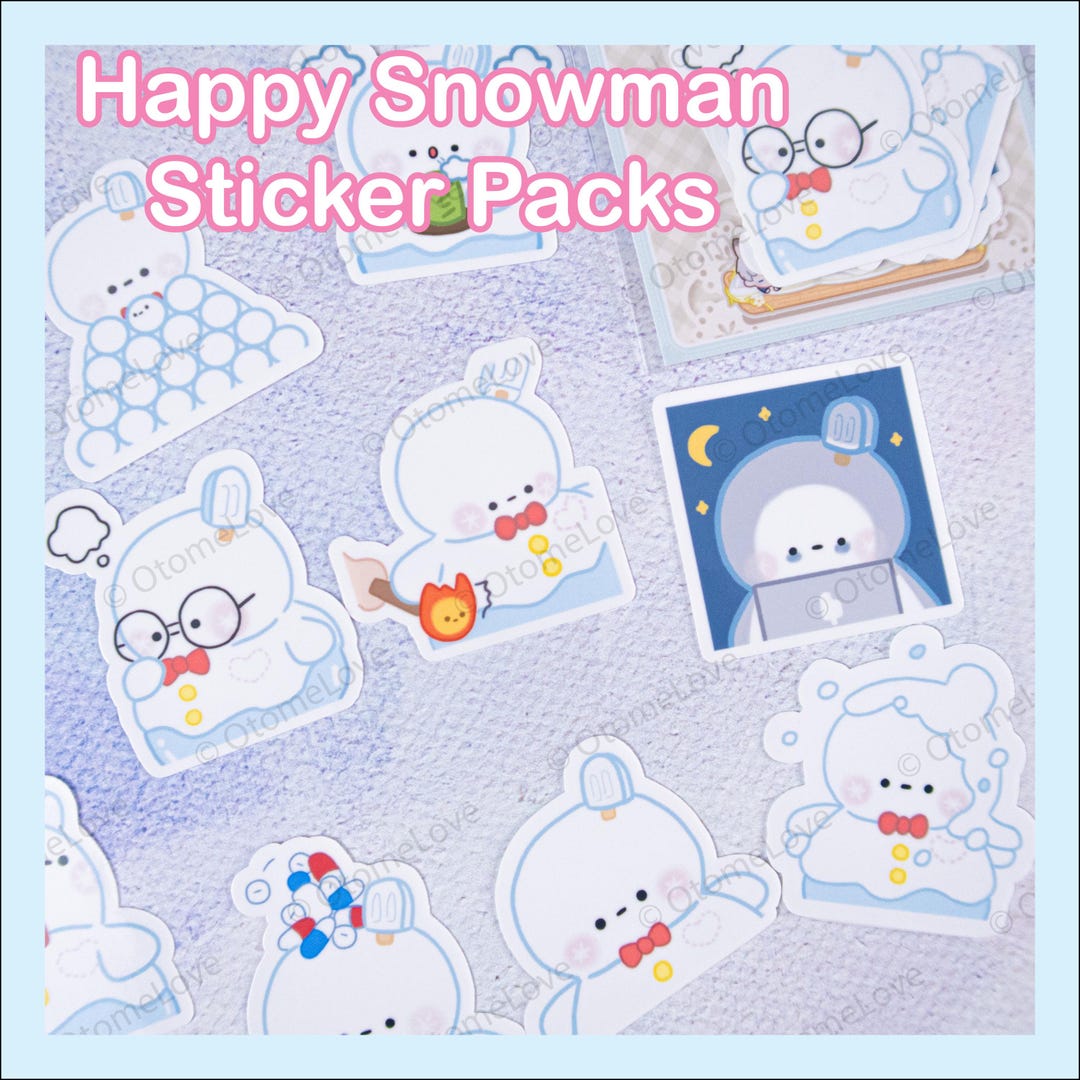 LADS Happy Snowman Vinyl Stickers Packs | Zayne | Emote | Love and ...