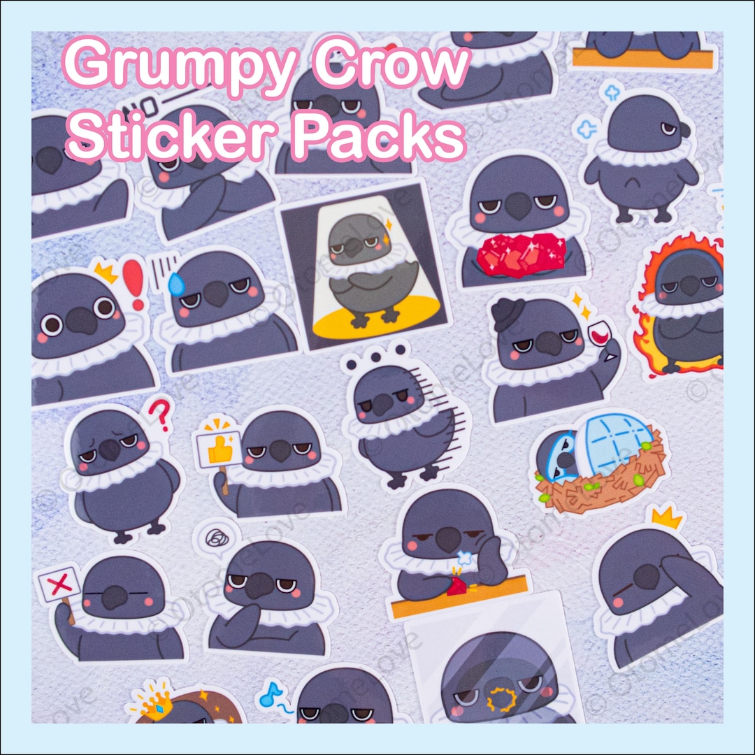 Love and Deepspace Grumpy Crow Vinyl Stickers Packs | Sylus | Emote ...