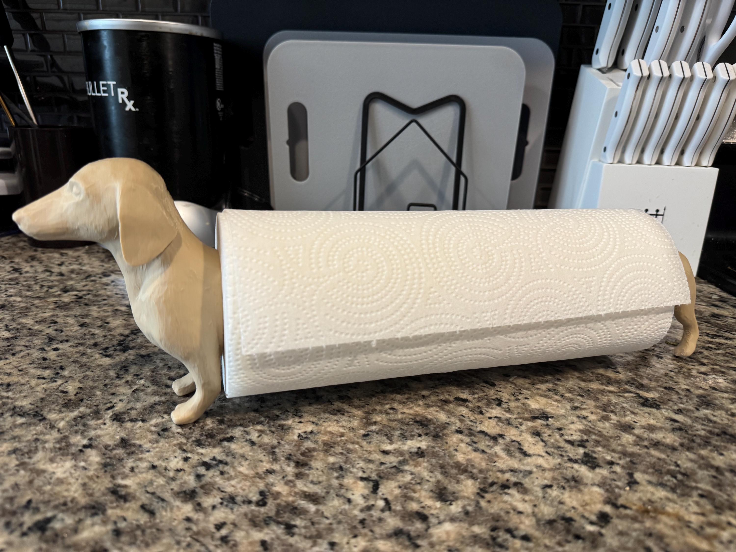 Wiener Dog Paper Towel Holder, Kitchen Organizer - Etsy