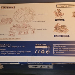 ROKR 3D Wooden Puzzle Build Your Own World Globe Model Kit for - Etsy