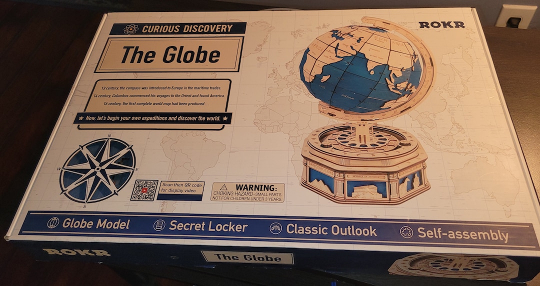 ROKR 3D Wooden Puzzle Build Your Own World Globe Model Kit for - Etsy