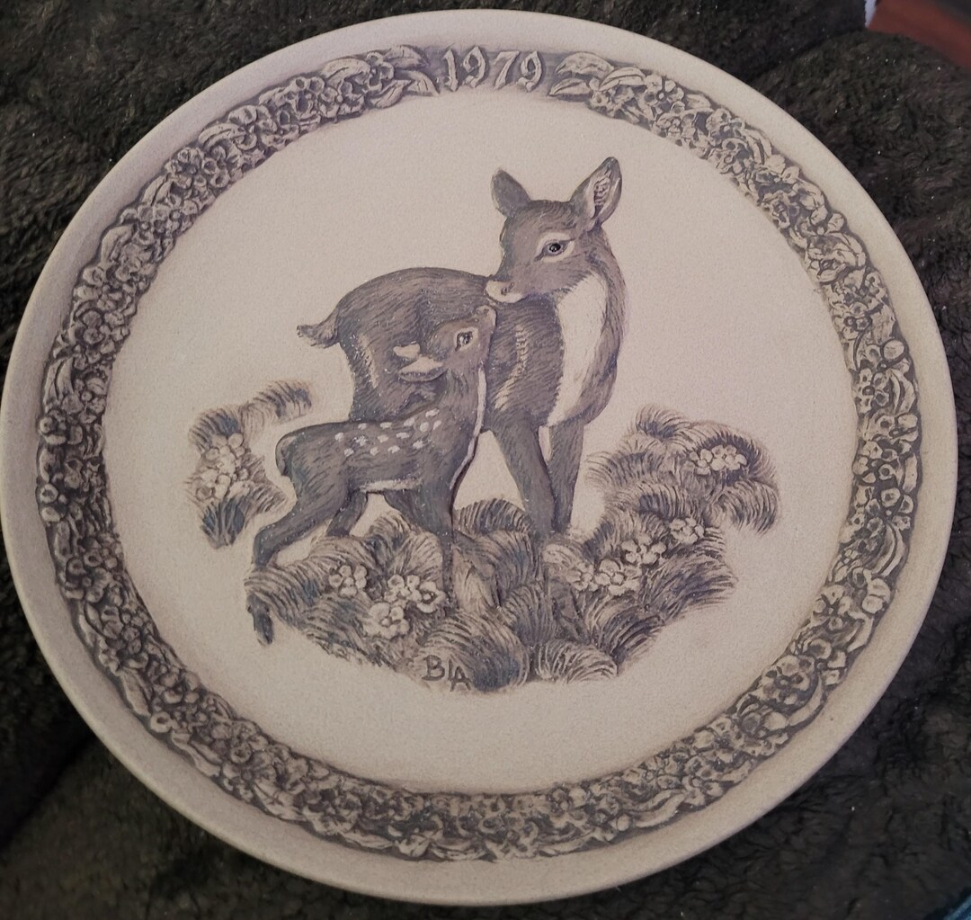 Vintage 1979 Tenderness Barbara Linley Adams 1st Mother's Day Plate ...