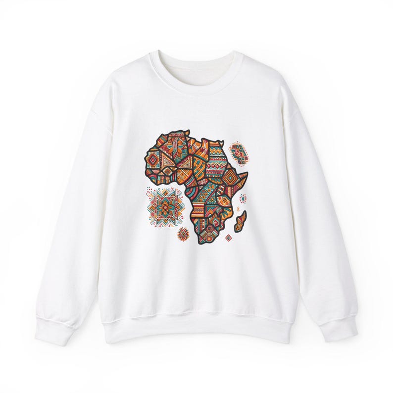 Map of Africa T-shirt, Map of Africa Sweatshirt,kente Map of Africa ...