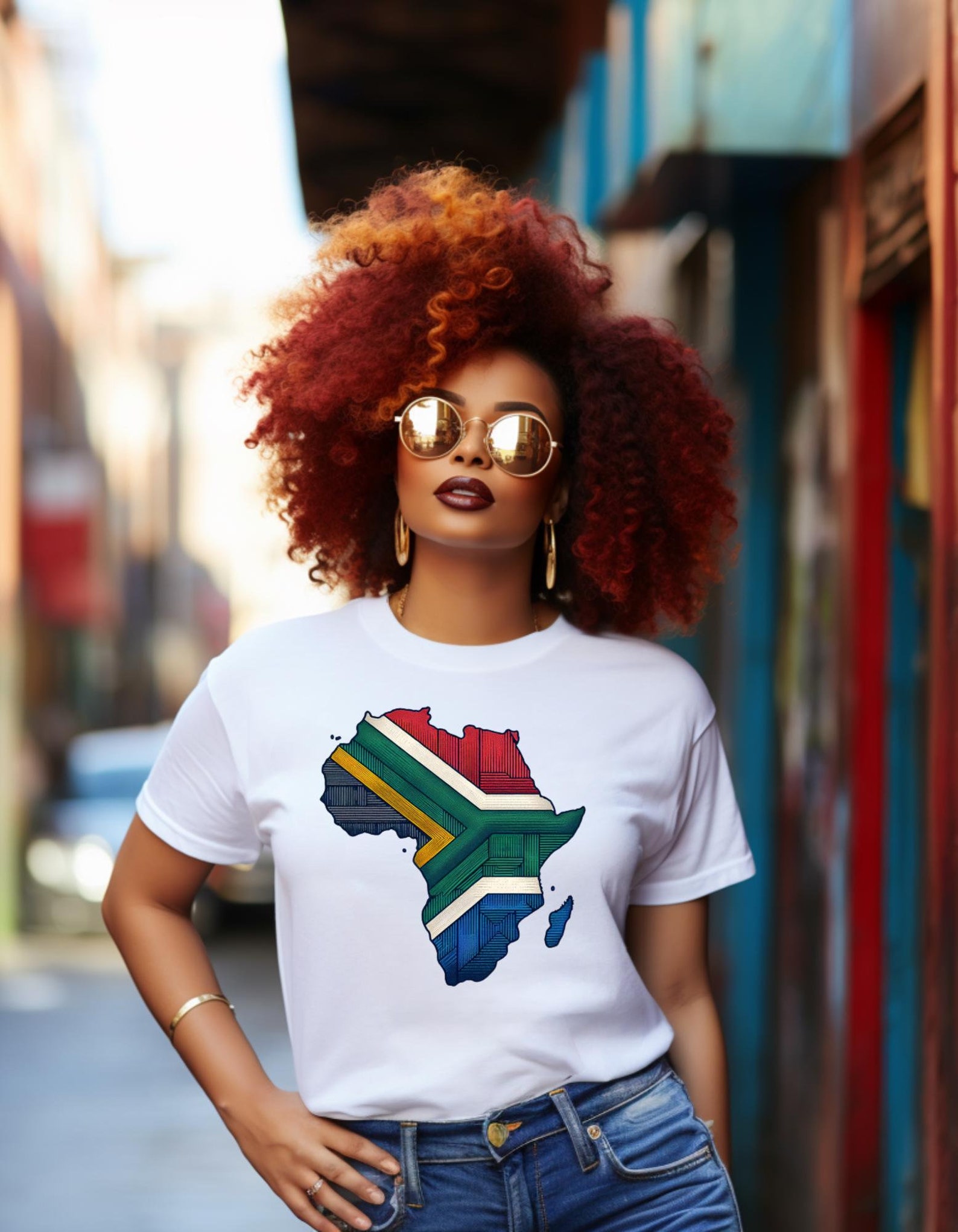 South African Flag Kente Map of Africa T-shirt (UNISEX) - Etsy