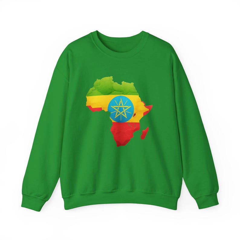 Ethiopian Flag African Map Sweatshirt: Heritage Pride Pullover - Etsy