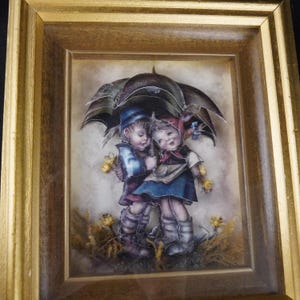 Vintage 3D Paper Tole Shadow Box Pictures Set of 4 Hummel Style 3D Art ...