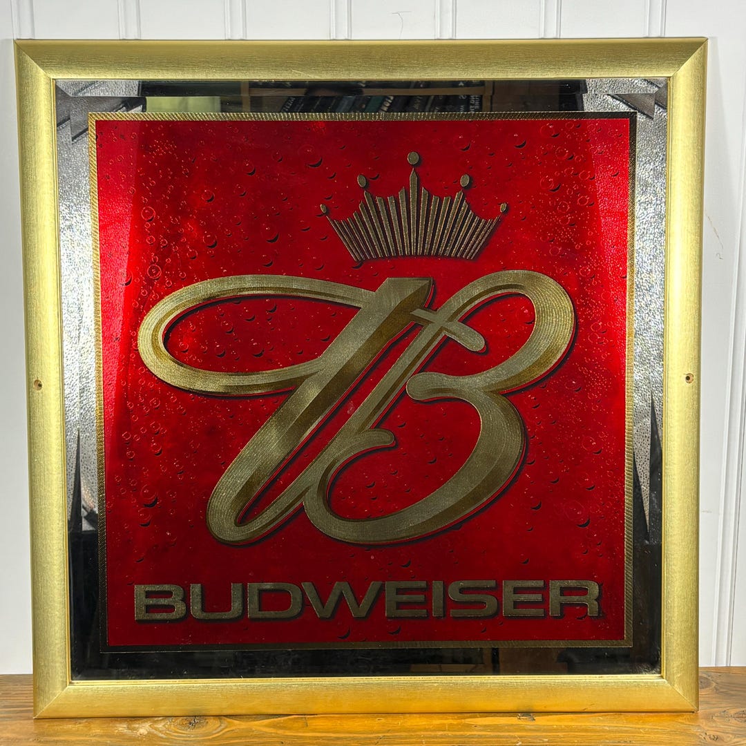 Budweiser Advertising Mirror Vintage Budweiser Sign for Hanging on Wall ...