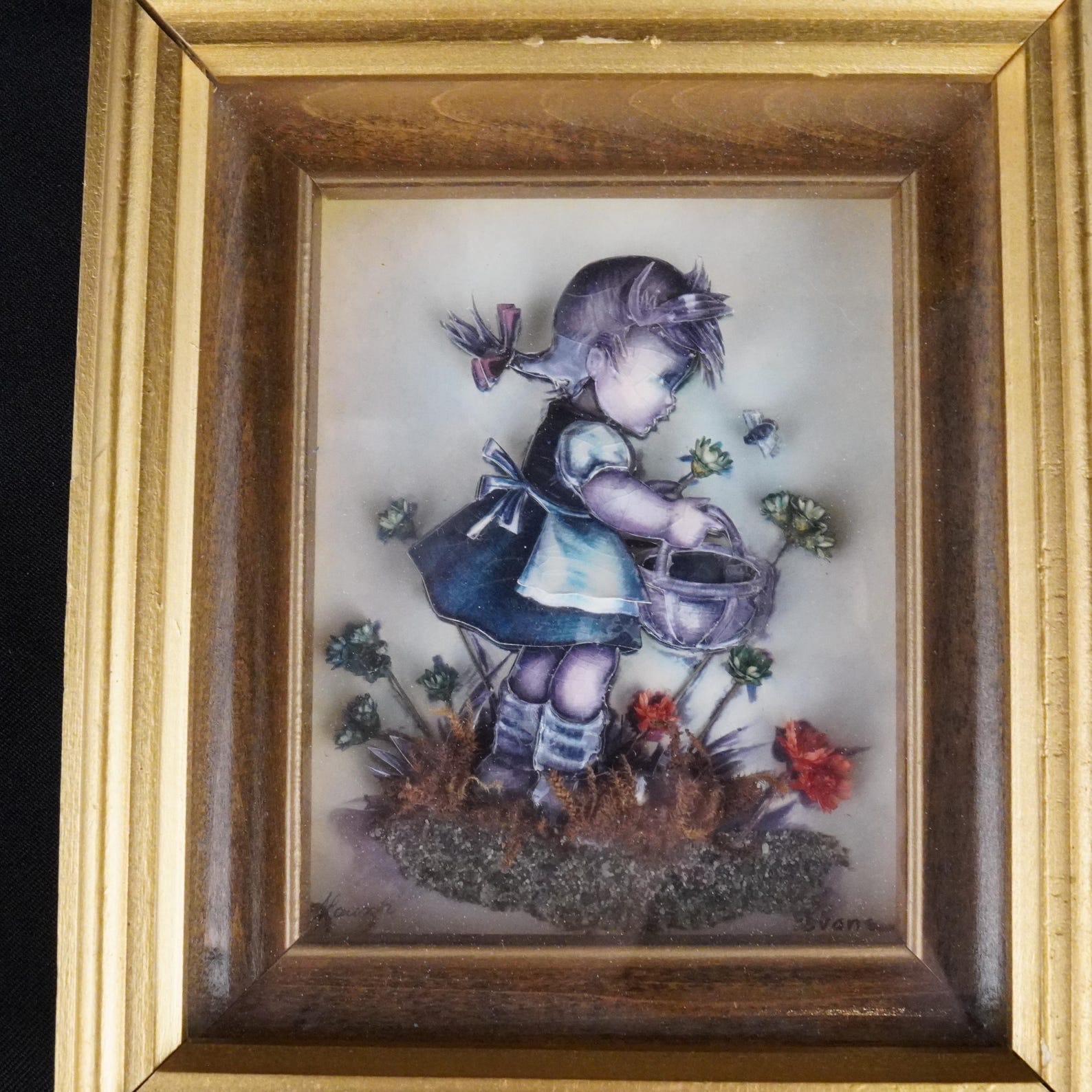 Vintage 3D Paper Tole Shadow Box Pictures Set of 4 Hummel Style 3D Art ...