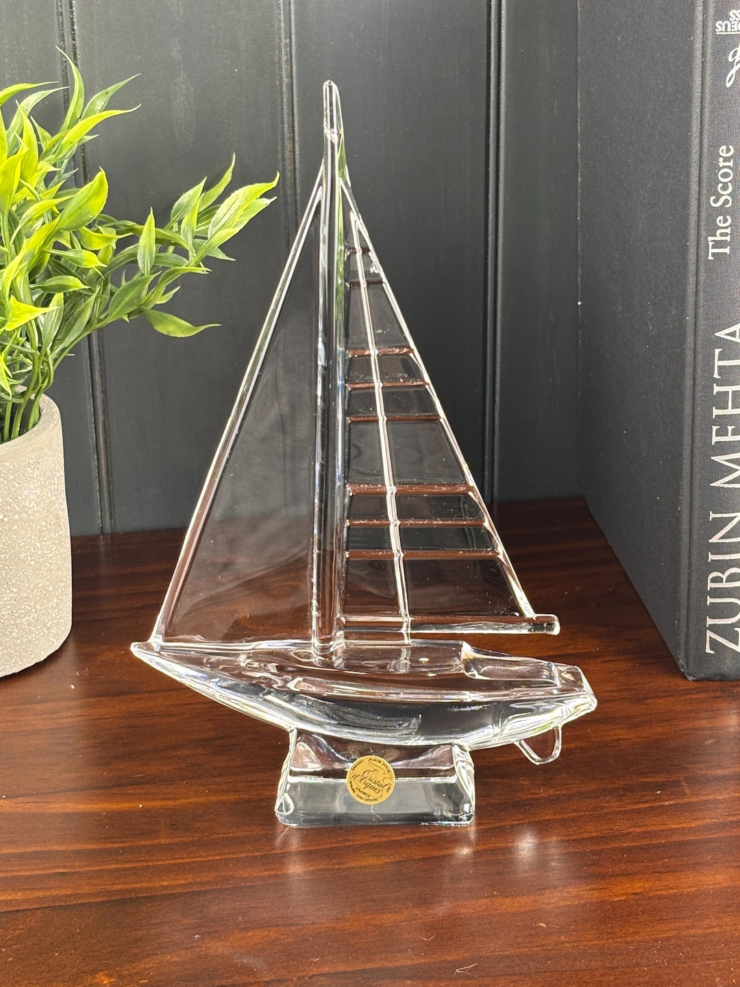 Cristal D'arques France Crystal Sailboat Figurine Vintage Crystal ...