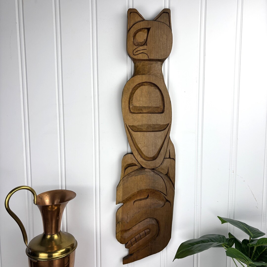 Vintage Indigenous Totem Wall Art Artist Signed Authentic First Nations ...