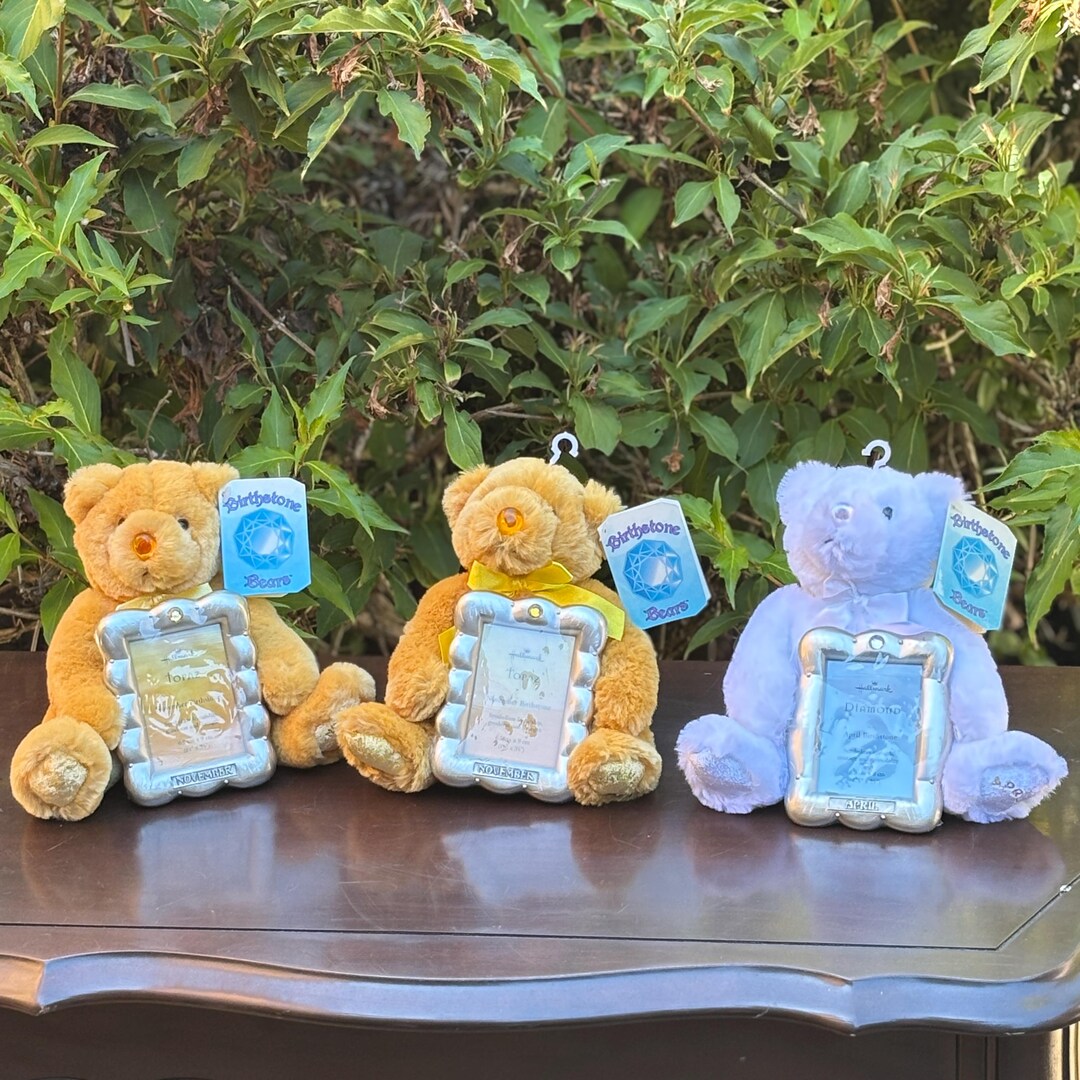 Hallmark Birthstone Bear Choice of November Topaz or April Diamond ...