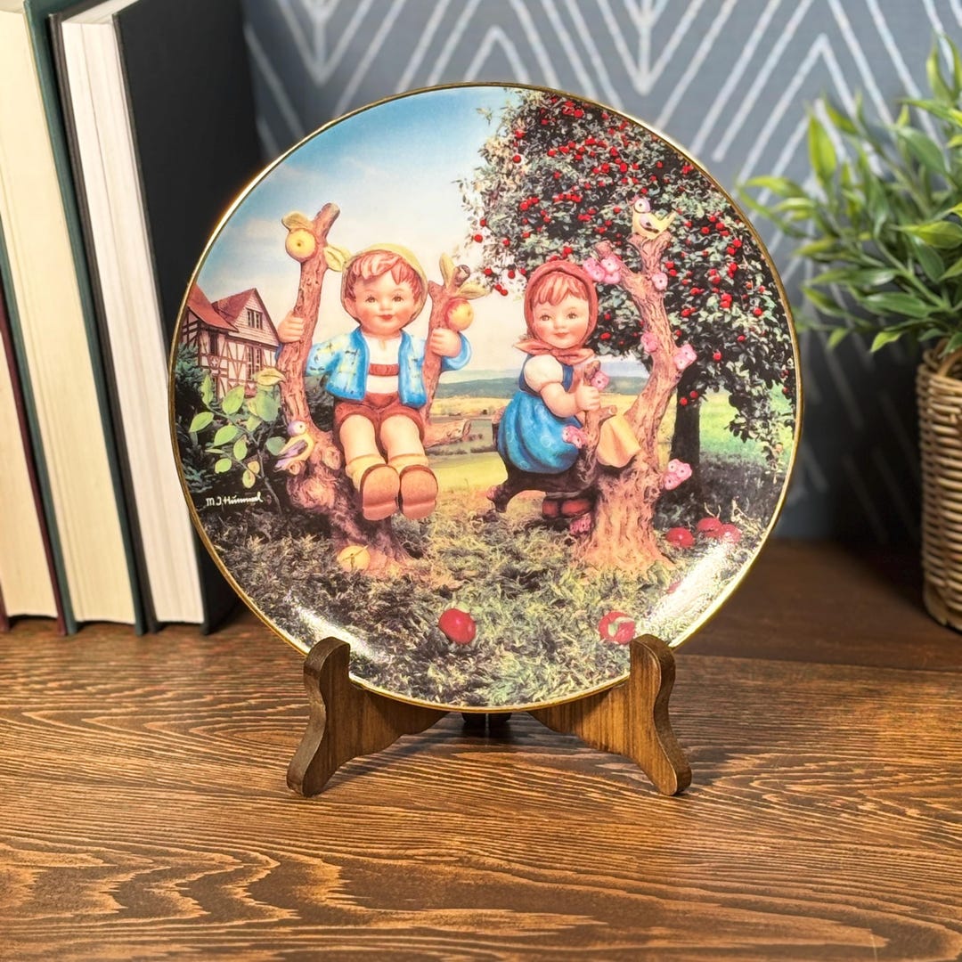 Vintage Hummel Apple Tree Boy and Girl Plate Little Companions Danbury ...