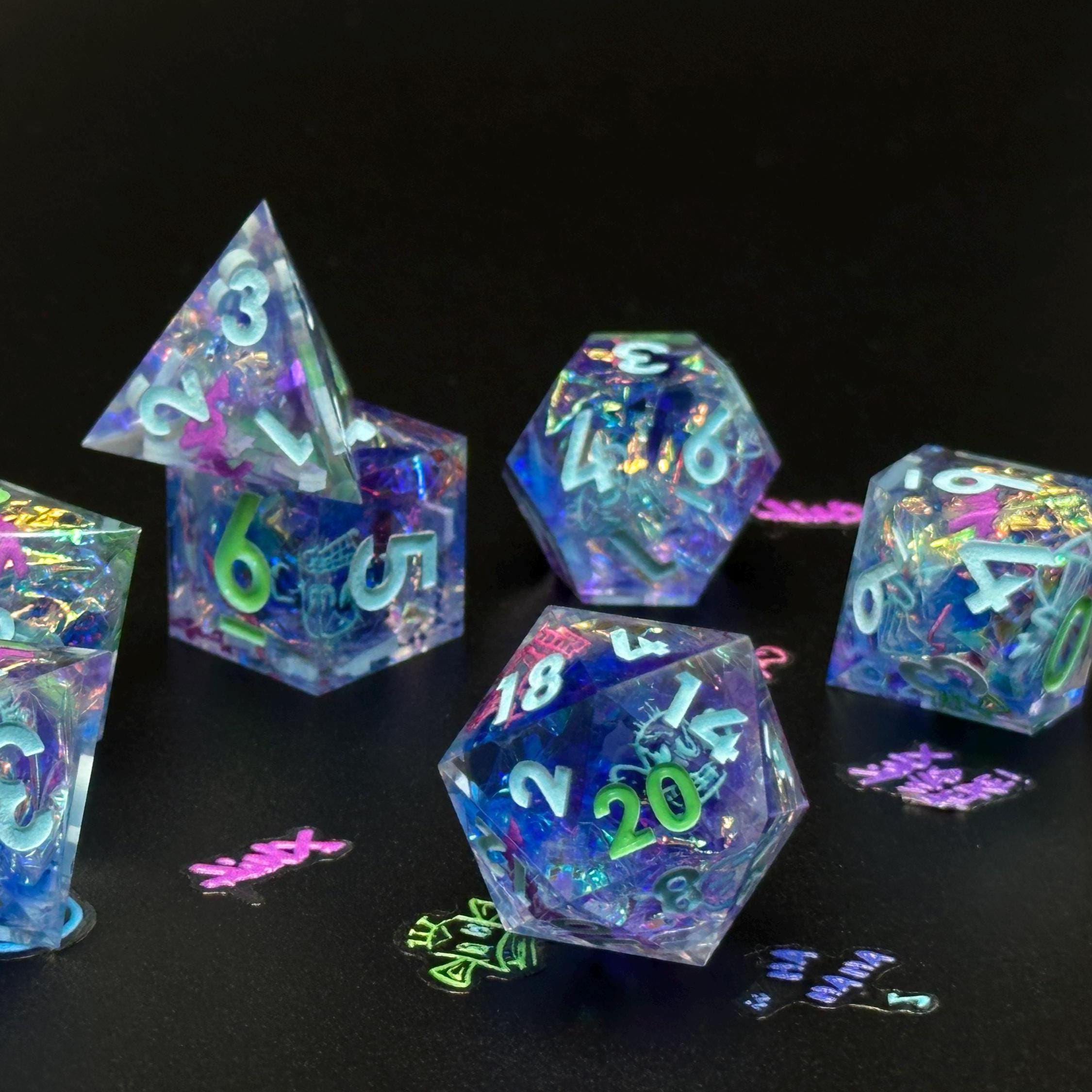 Jinx Dice, Arcane Dice, Dnd Dice Set, Polyhedral Dice, Resin Dice Set ...