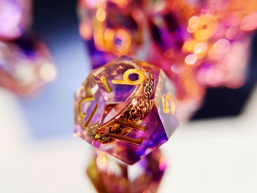 Purple Brass Ring Dice,the Lord of the Rings Dice Set,resin Dice Set,a ...