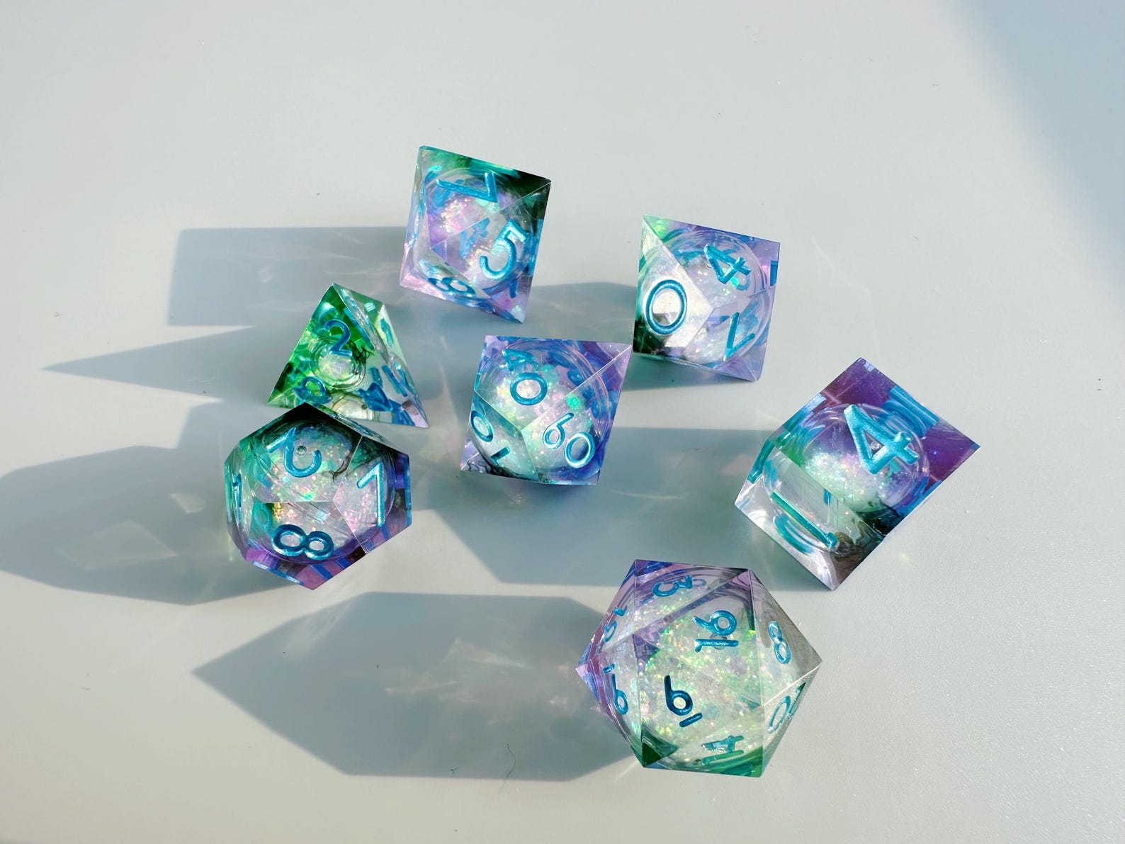 Summer Soda-liquid Core Dice,fresh Color Dice, Purple-green Gradient ...