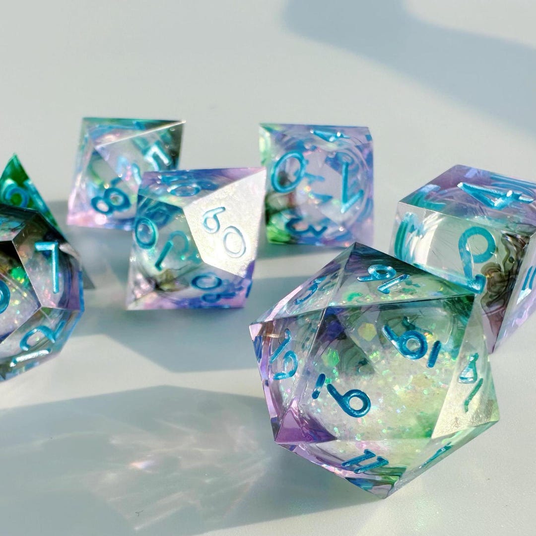 Summer Soda-liquid Core Dice,fresh Color Dice, Purple-green Gradient ...